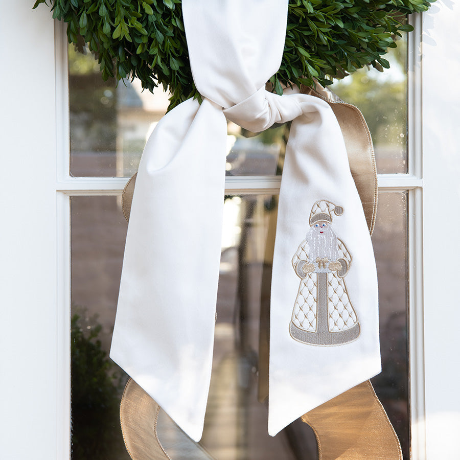 Santa Wreath Sash - Gold/Silver – Quintessentials